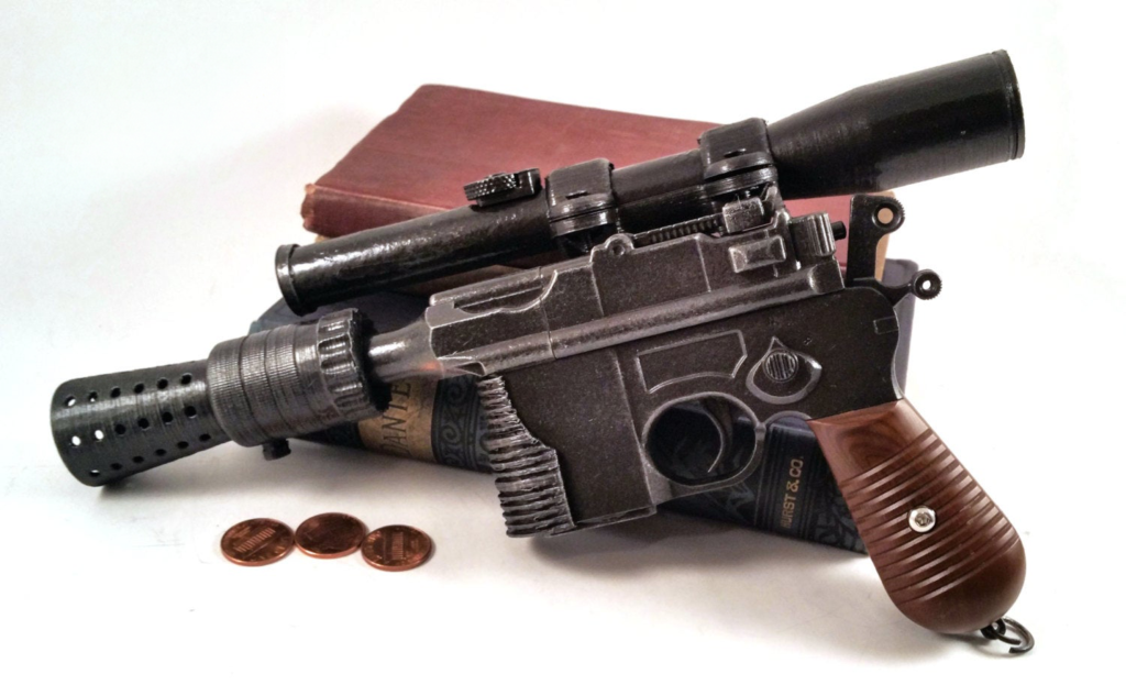 Airsoft – Han Solo’s DL-44 heavy blaster pistol prop w/scope – metal ...