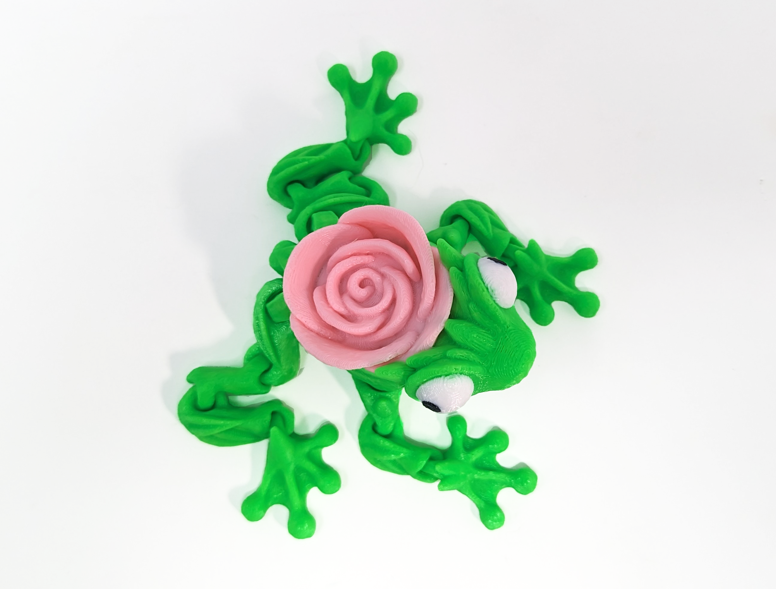 Flexi Rose Frog – 3D Printed Fidget Toy, Desk Toy or Sensory Fidget